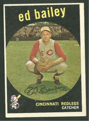 1959 Topps #210 Ed Bailey Vintage Baseball Card Cincinnati Redlegs Reds ...