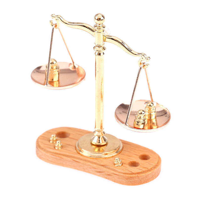 1/12 Dollhouse Miniature Accessories Mini Balance Scale Model Toy for ...
