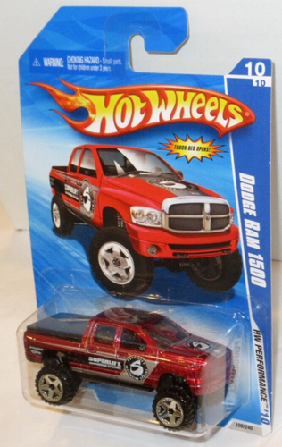 2010 HOT WHEELS PERFORMANCE ~ HTF RED DODGE RAM 1500 ~ MOC ~ | eBay