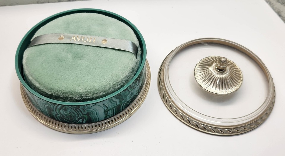 Vintage AVON Regence Beauty Dust Powder Puff & Container | eBay