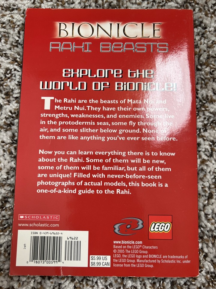 Bionicle Rahi Beasts Lego Book by Jeff James and Greg Farshtey 2005 ...