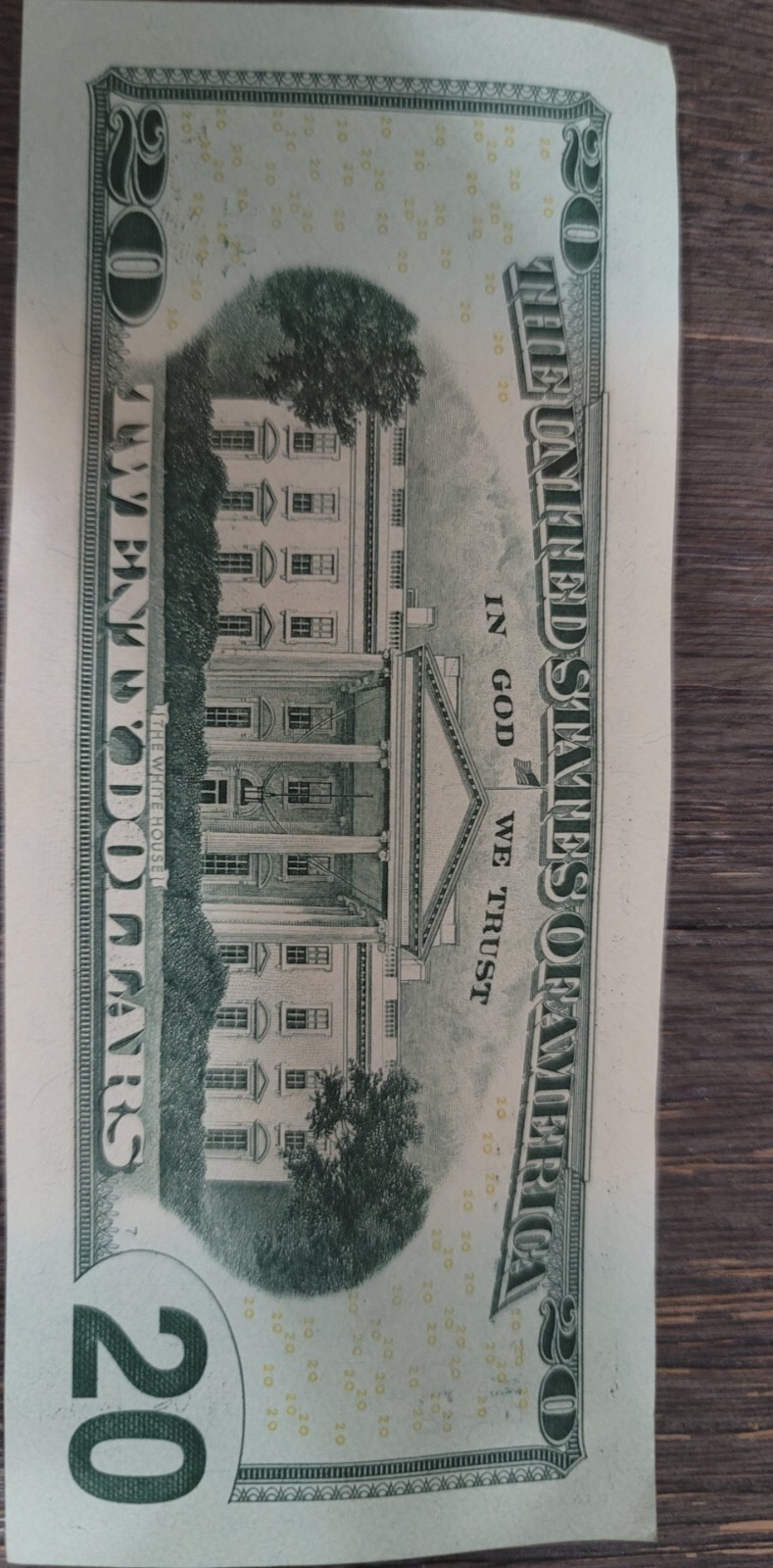 $20 DOLLAR BIll INK SMUDGE ERROR 2017A INK TRANSFER TO THE BACK ...