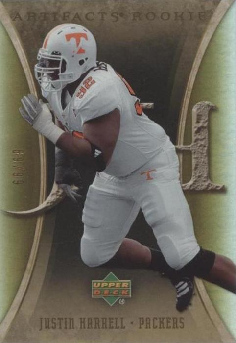 2007 Upper Deck Artifacts - Rookie Justin Harrell #126 Gold /99 (RC ...