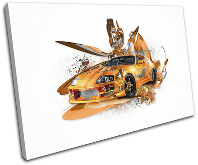Supra Fast Abstract Furious Cars SINGLE CANVAS WALL ART Picture Print ...