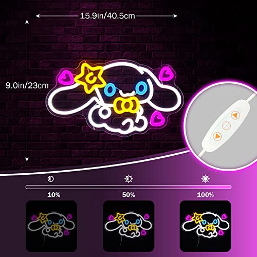 Anime Neon Sign Anime Neon LED Signs for Wall Decor Dimmable Neon Light ...