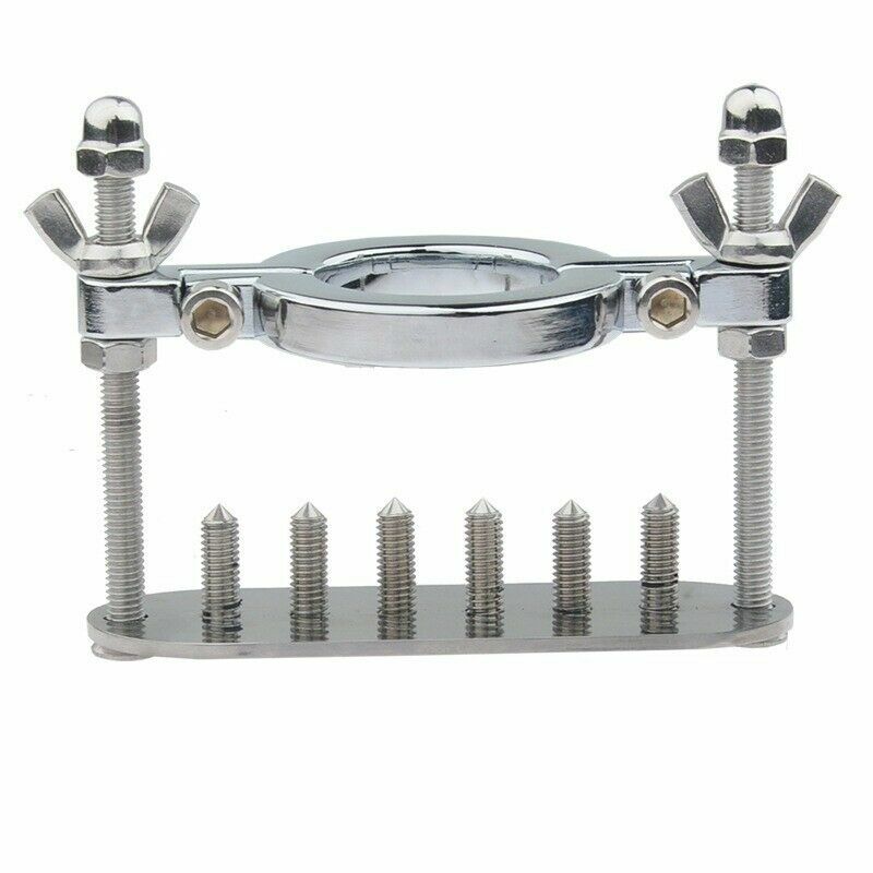 Men CBT Ball Stretcher Scrotum Clamp Clip Torture Chastity Device for ...