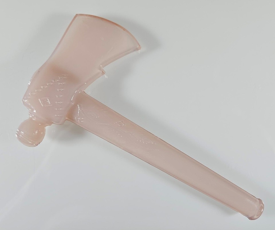 Boyd's Crystal Art Glass Indian TOMAHAWK #11 Hatchet CROWN TUSCAN Pink ...