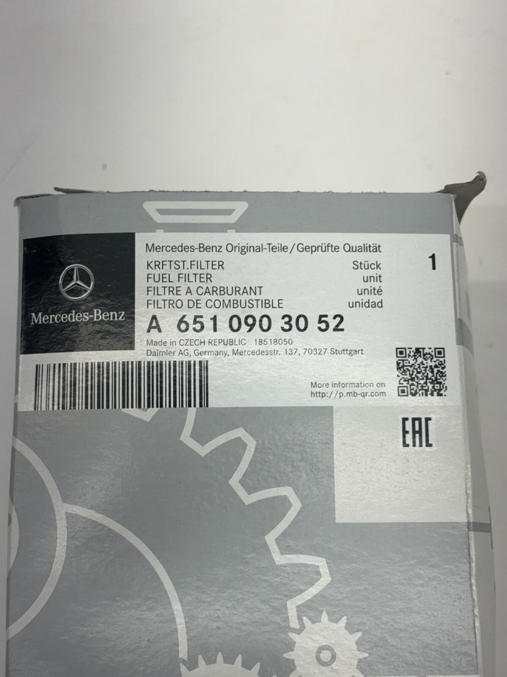 Fuel Filter Mercedes Benz V Class Vito macro polo W447 2.2d 2014 ...