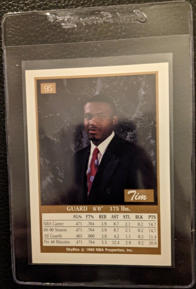 1990 SKYBOX #95 TIM HARDAWAY ROOKIE CARD RC GOLDEN STATE WARRIORS HOF ...
