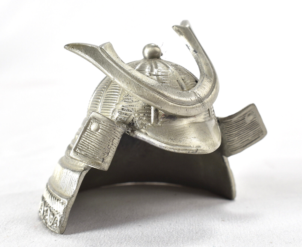 Japanese Miniature Pewter Metal Kabuto Shogun Samurai Helmet | eBay