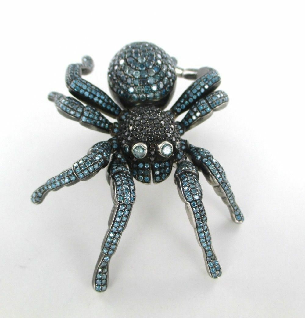 DIAMOND TARANTULA SPIDER PENDANT CUSTOM MADE DAMON DASH BLUE & BLACK ...