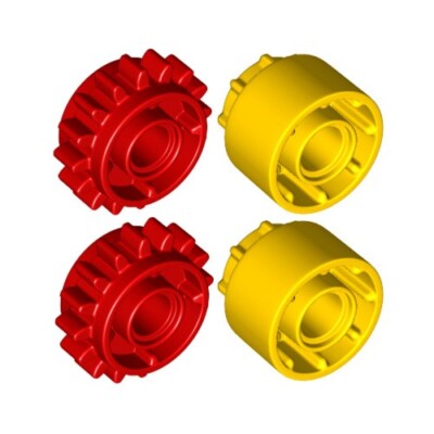 Lego Technic Bricks 4x Clutch Gear Shifter Ring (Makes 2 Pairs) 18946 ...