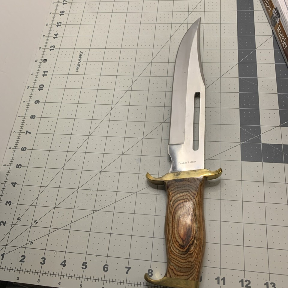 Timber Rattler Jungle Fury Bowie Fixed Blade Hunter Knife TR88 Wood ...
