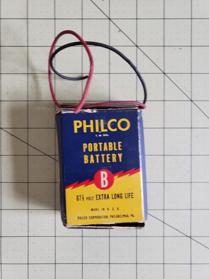 VINTAGE PHILCO PORTABLE BATTERY B 67 1/2 VOLT EXTRA LONG LIFE NOS | eBay