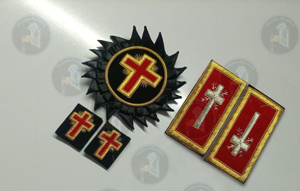 Masonic Freemason Knights Templar Commander Complete Uniform Set Golden ...