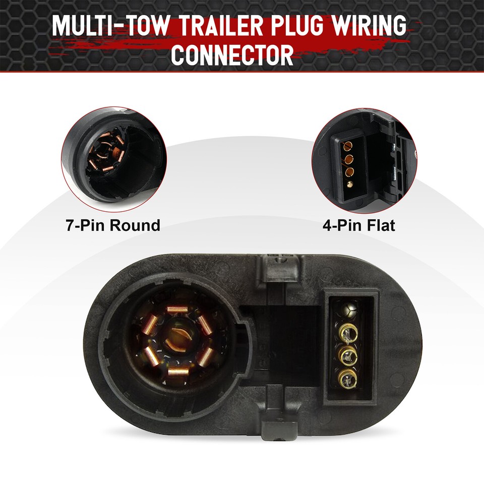 Multi-Tow 7 Blade and 4 Flat Trailer Plug Wiring Connector For Ford GMC ...