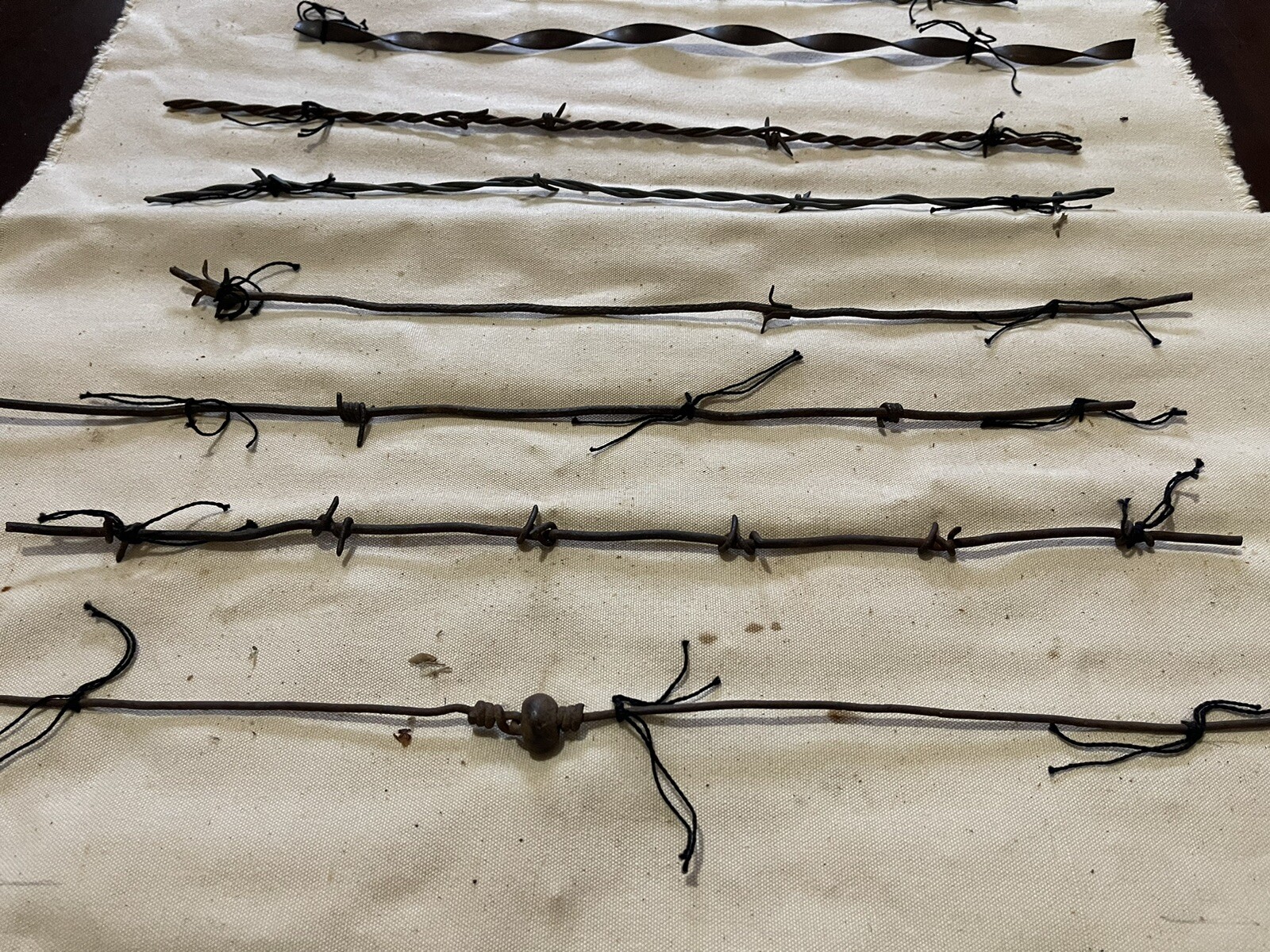 21 RARE SECTIONS of TEXAS BARBED WIRE - A Rare, Unique Collection | eBay