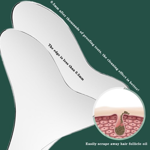 Stainless Steel Blackhead Scraper Cosmetic Guasha Scraping Body Massage ...