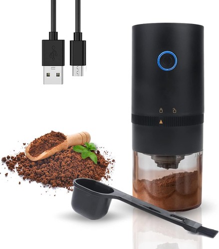 VECH Coffee Grinder, Electric Burr Coffee Grinder, Portable Coffee Bean ...