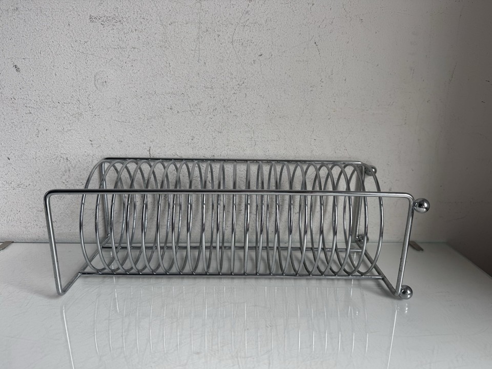 Vintage CD Rack / Shelf - Holds 20 CDs Metal Wire Freestanding Storage ...