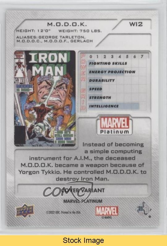 2023 Upper Deck Marvel Platinum Cover Variant MODOK #WI2 READ 1ao8 | eBay