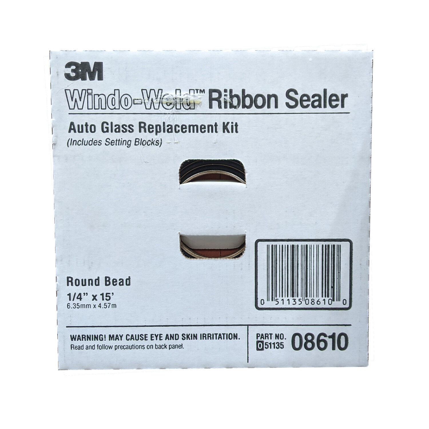 3M Windo-Weld Windshield Round 1/4" x 15' Ribbon Sealer 08610 Auto ...