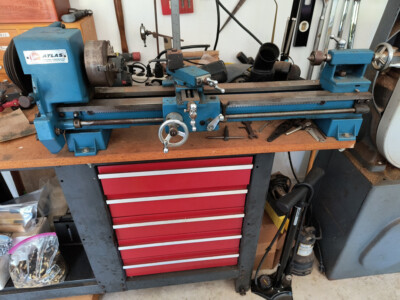 Atlas Lathe 6" swing with 3 jaw chuck, Jacobs chuck, live and dead ...