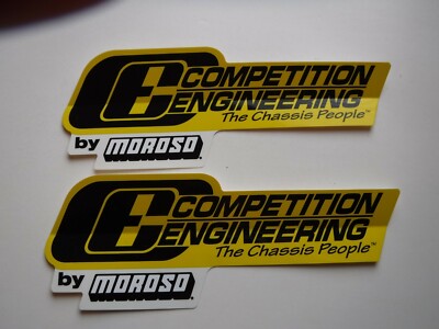 2---COMPETITION ENGINEERING RACING / DECALS BY MOROSO 9.25 " x3.5 " | eBay