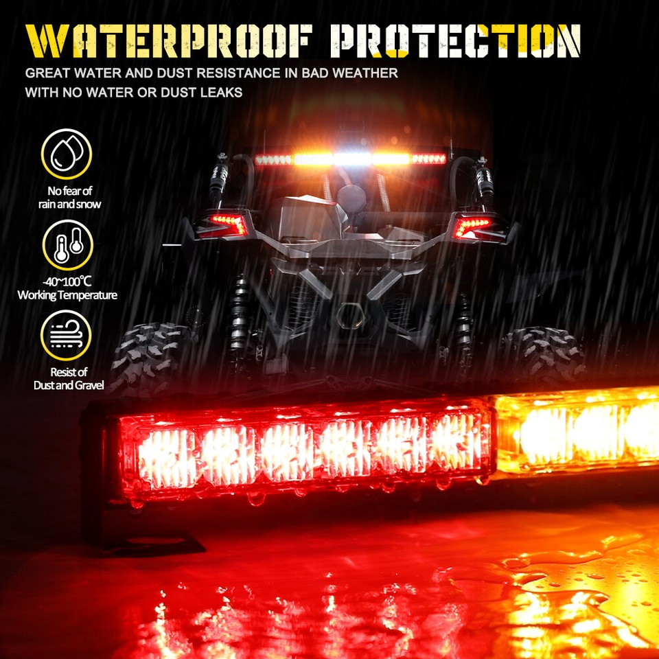 RAWAR 30" Rear LED Chase Light Bar Reverse For 2020-2024 Polaris RZR ...