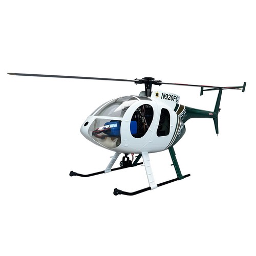 Roban 470Size RTF MD500E RC Helicopter 2 blades Green White Hughes GPS ...