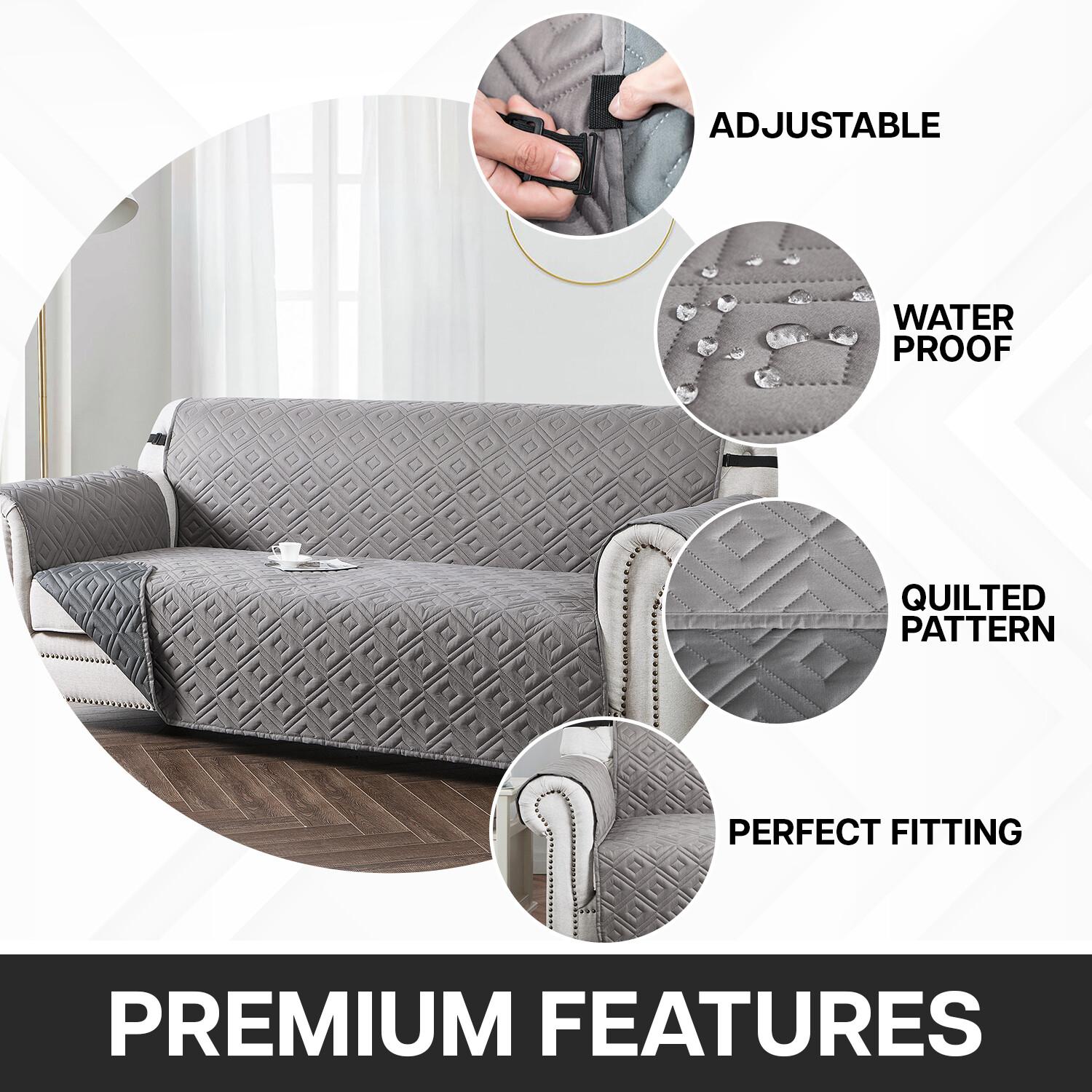 Waterproof Sofa Slip Covers Reversible Couch Covers Pet Protector Sofa ...