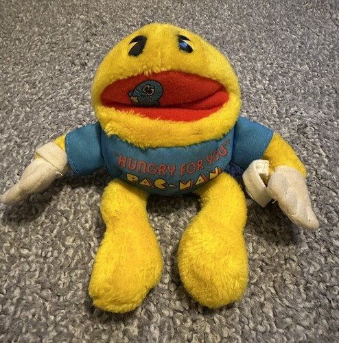 Vtg 1980s Pac-Man 'Hungry For You' Beanie Plush Soft Toy Knickerbocker ...