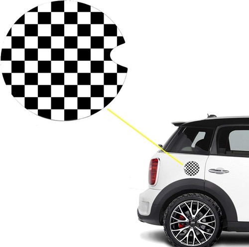 6.5" Checkered Pattern KK Vinyl Sticker For Mini Cooper 2002-2018 Gas ...