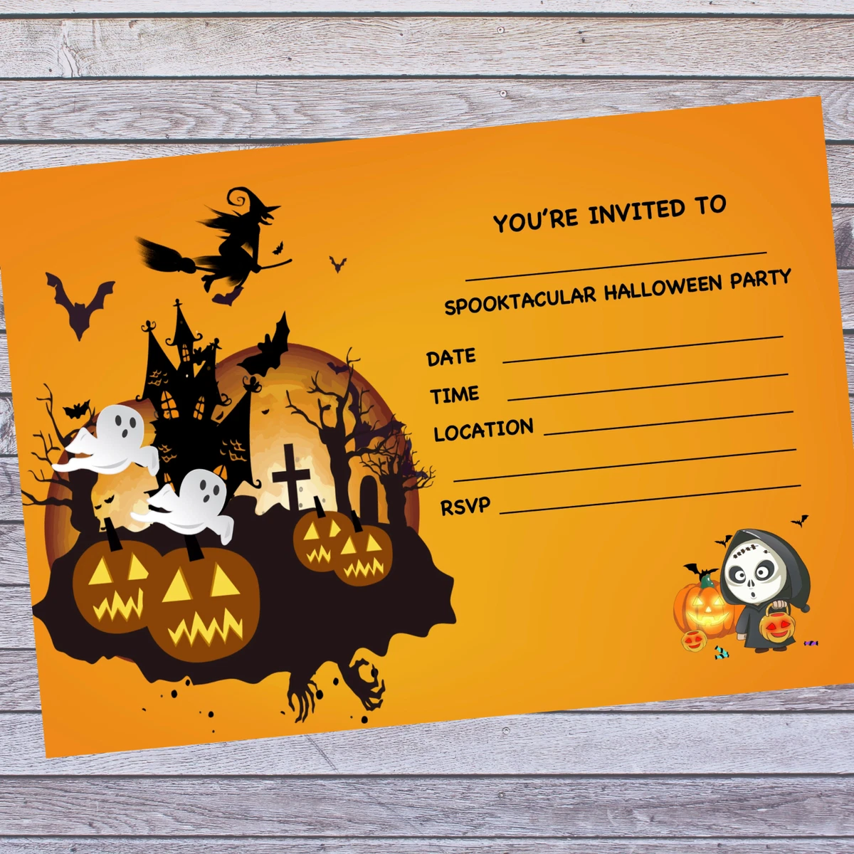 Halloween Birthday Party Invitations Templates