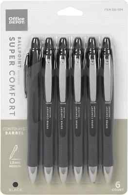 Office Depot Onpoint Ballpoint Pens Back of 6 Black | eBay