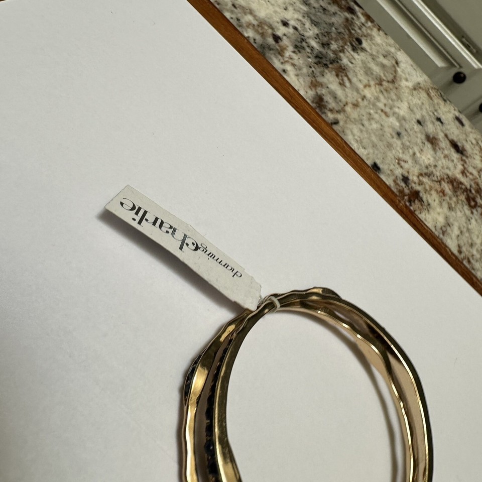 NWT Charming Charlie $13 Gold Tone Costume Bangle Bracelets | eBay