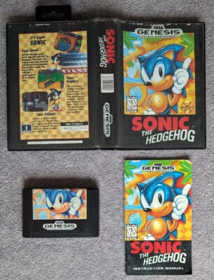 COMPLETE Sonic The Hedgehog Sega Genesis ESRB KA Barcode CIB Manual ...
