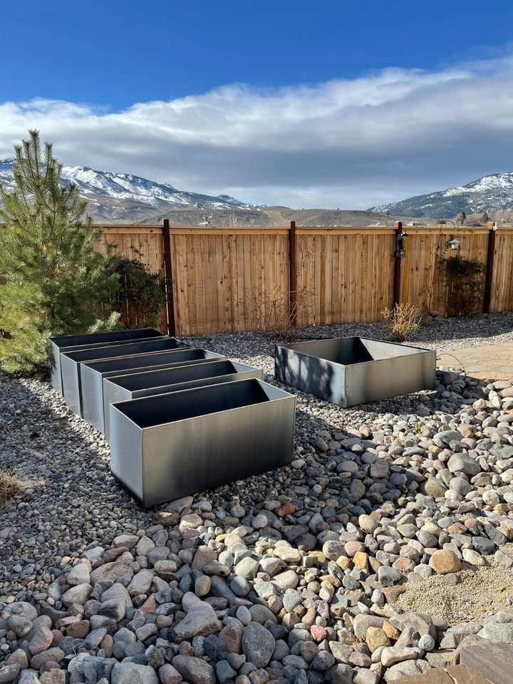 Trough Metal Corten Steel Planter Box Rust Extra Large Rectangle | eBay