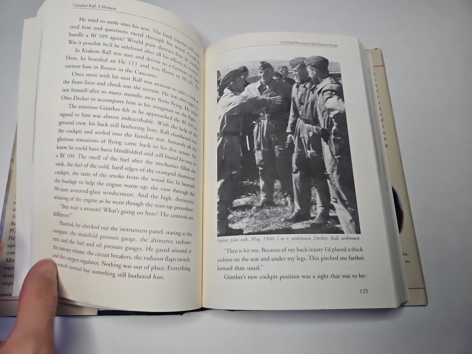 Gunther Rall A Memoir Luftwaffe Ace & NATO General HCDJ Signed 1st FREE ...