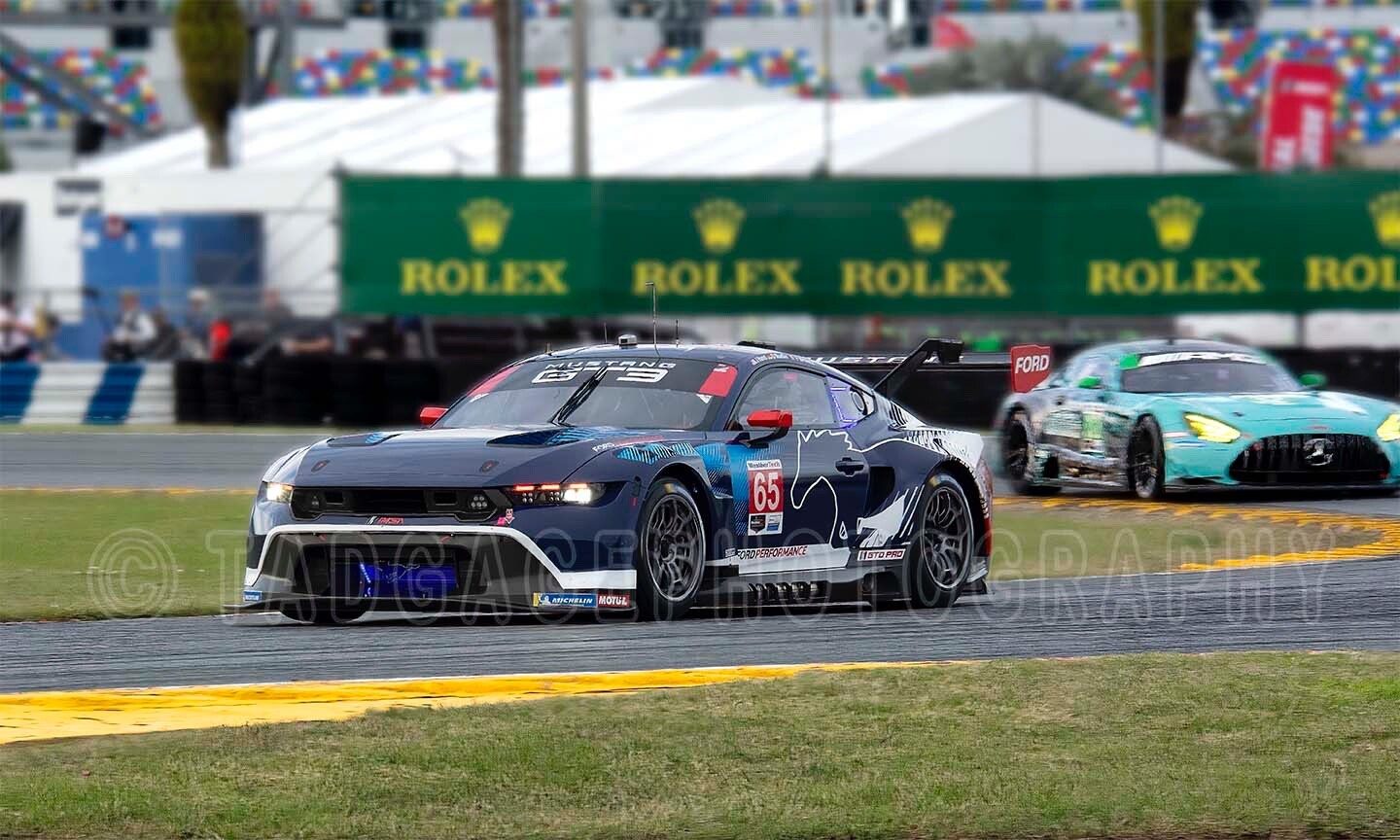 Ford Mustang GT3 IMSA GTD PRO #65 Rolex 24 Daytona 2024 Race Car Photo ...