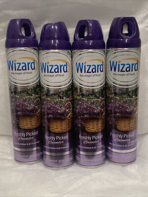 4x Wizard Odor Neutralizer & Air Freshener Spray Fresh Picked Lavender ...