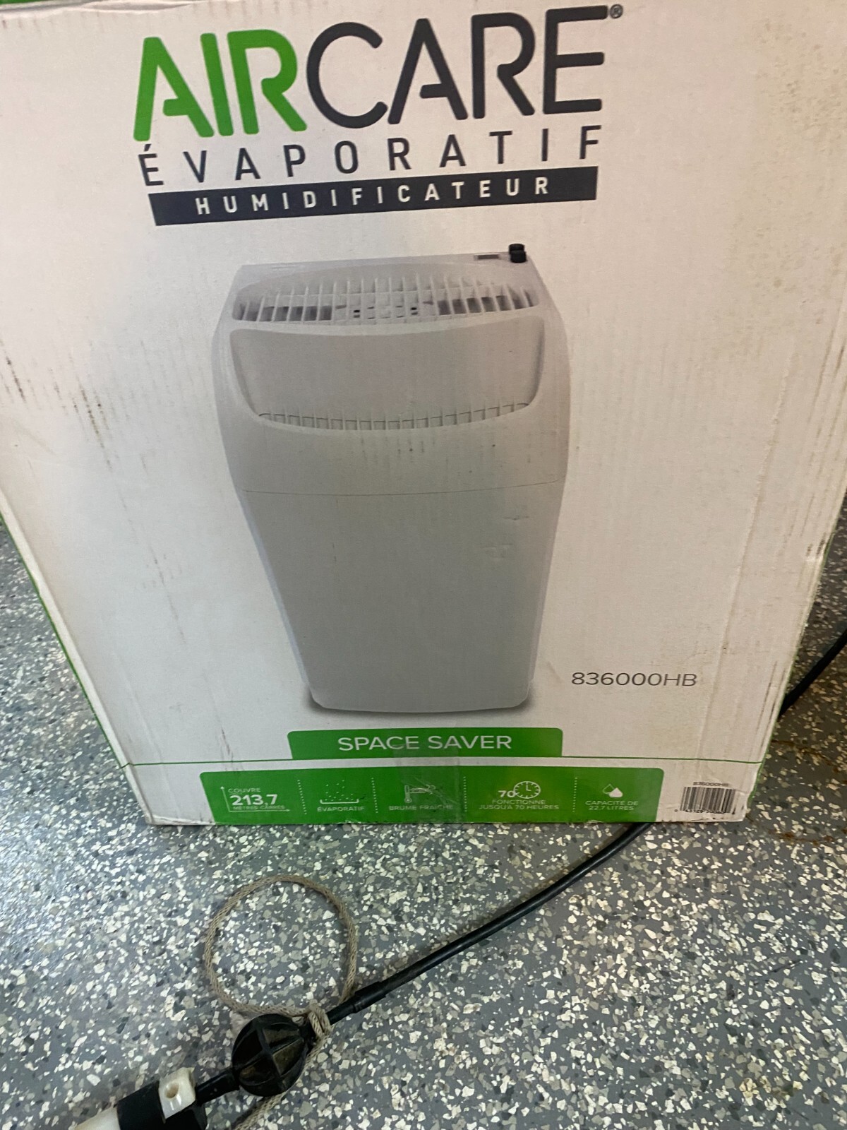 Air-Care 836000HB 6 gal 2300 sq. ft Evaporative Humidifier - White ...