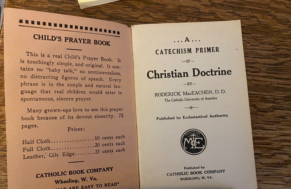 Vintage Catechism Primer Christian Doctrine - R. MacEACHEN Catholic ...