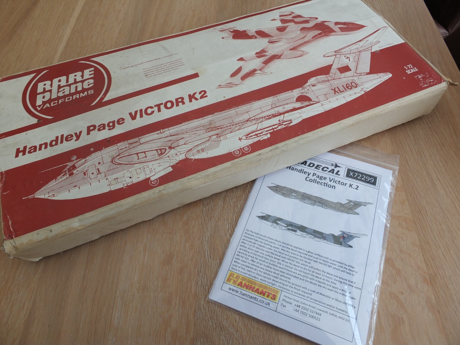 RarePlane Vacforms - Handley Page Victor K2 - Rare 1/72 Model Kit ...