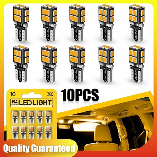 10X CANBUS LED 194 T10 168 W5W Amber License Plate Light Side Marker ...