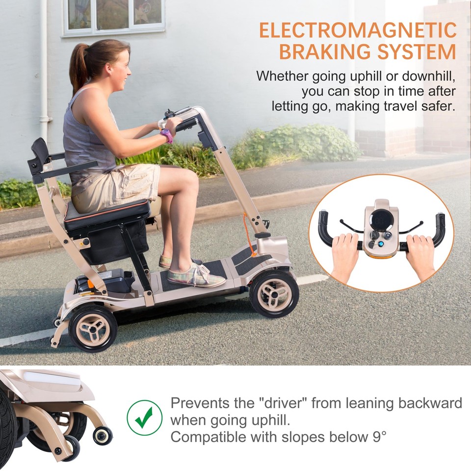 TopMate ES40 Folding Powered Mobility Scooter 4 Wheel for Seniors ...