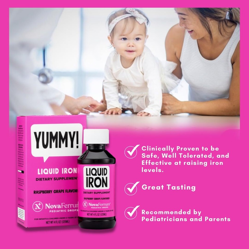 NovaFerrum Yummy | Pediatric Drops Liquid Iron Supplement for Infants ...