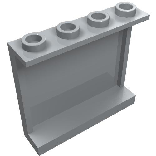 10x LEGO® Part 60581 - Panel 1 x 4 x 3 with Side Supports - Hollow ...