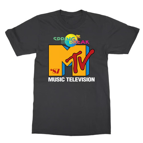 Classic MTV Logo Spring Break 87' Men's T-Shirt s-5xl | eBay