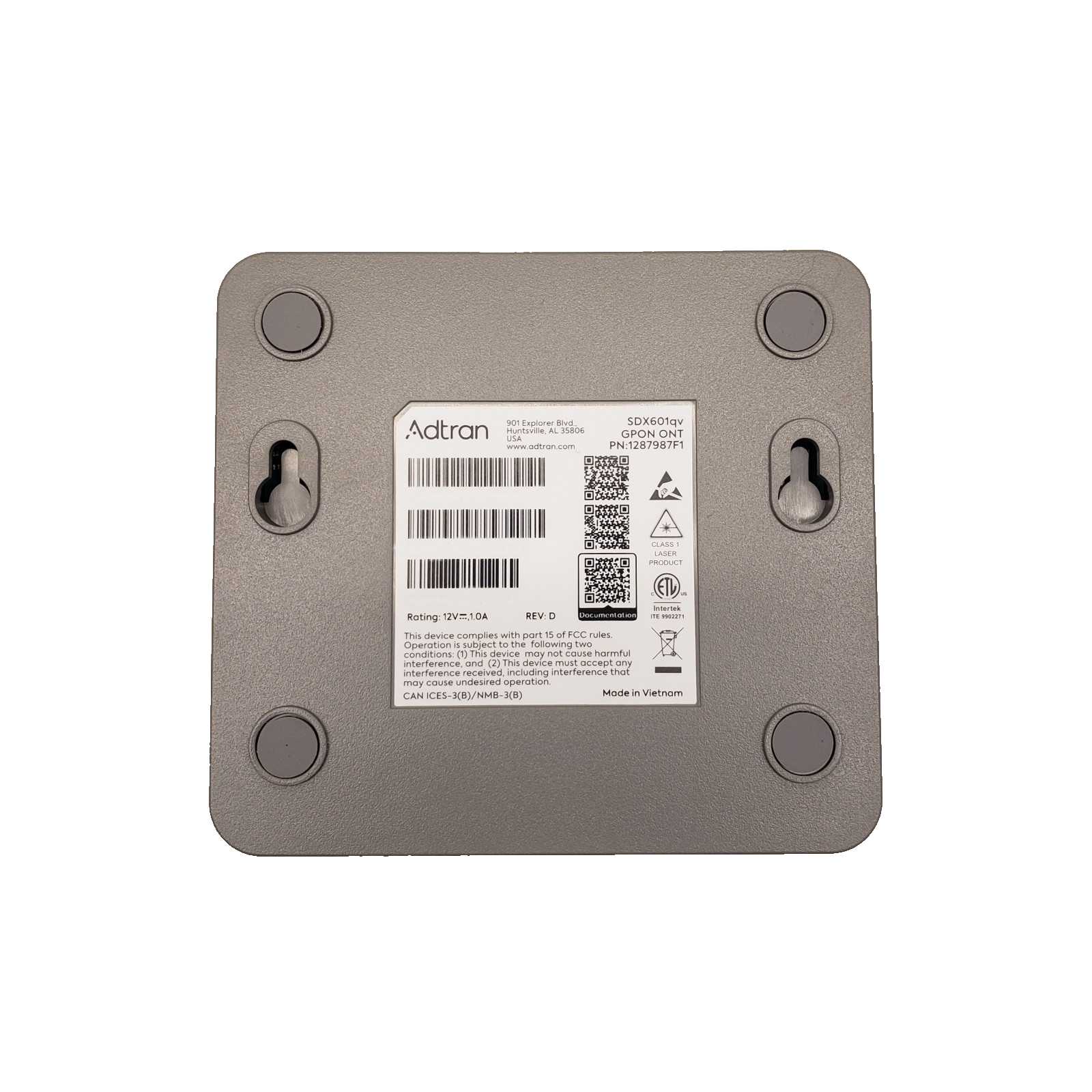 Adtran SDX 601QV GPON Simple ONT Fiber Optic Network Terminal 2.5GbE ...